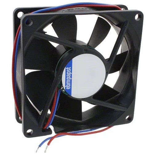 8414N 24 V DC 80 x 25.4 mm 3100 rpm 2.W 32 dB Axiyel kompakt Fan